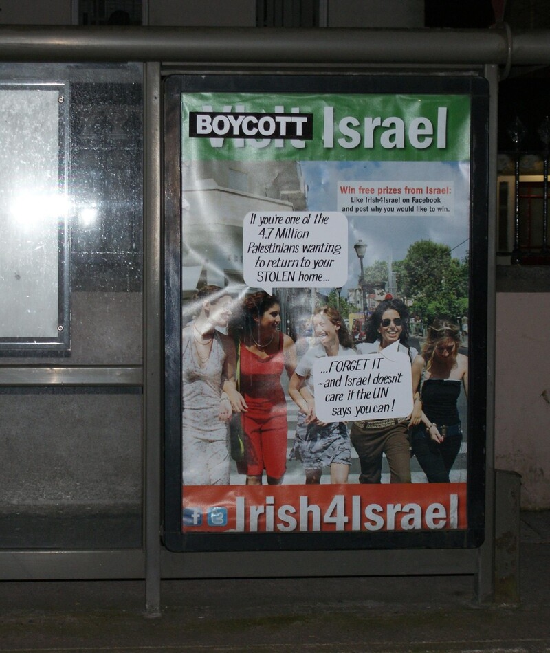 Must-see photos: Activists remix “Visit Israel” ads on Irish bus ...